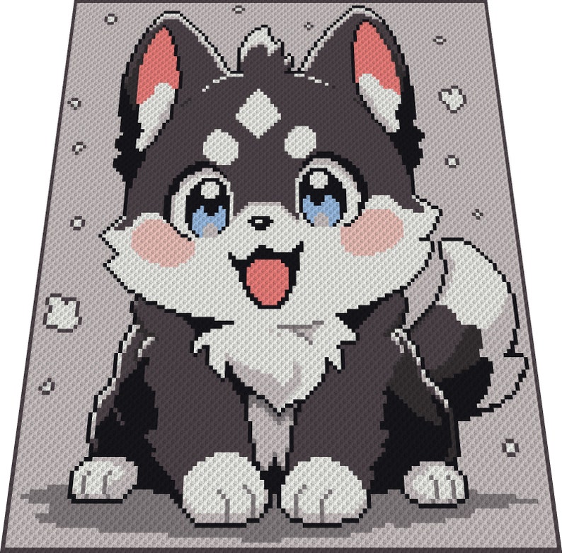 HUSKY - Graph for C2c Crochet Blanket - Etsy