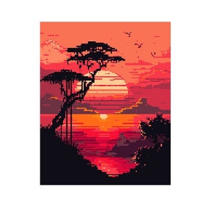 SUNSET - Graph for C2c Crochet Blanket - Etsy