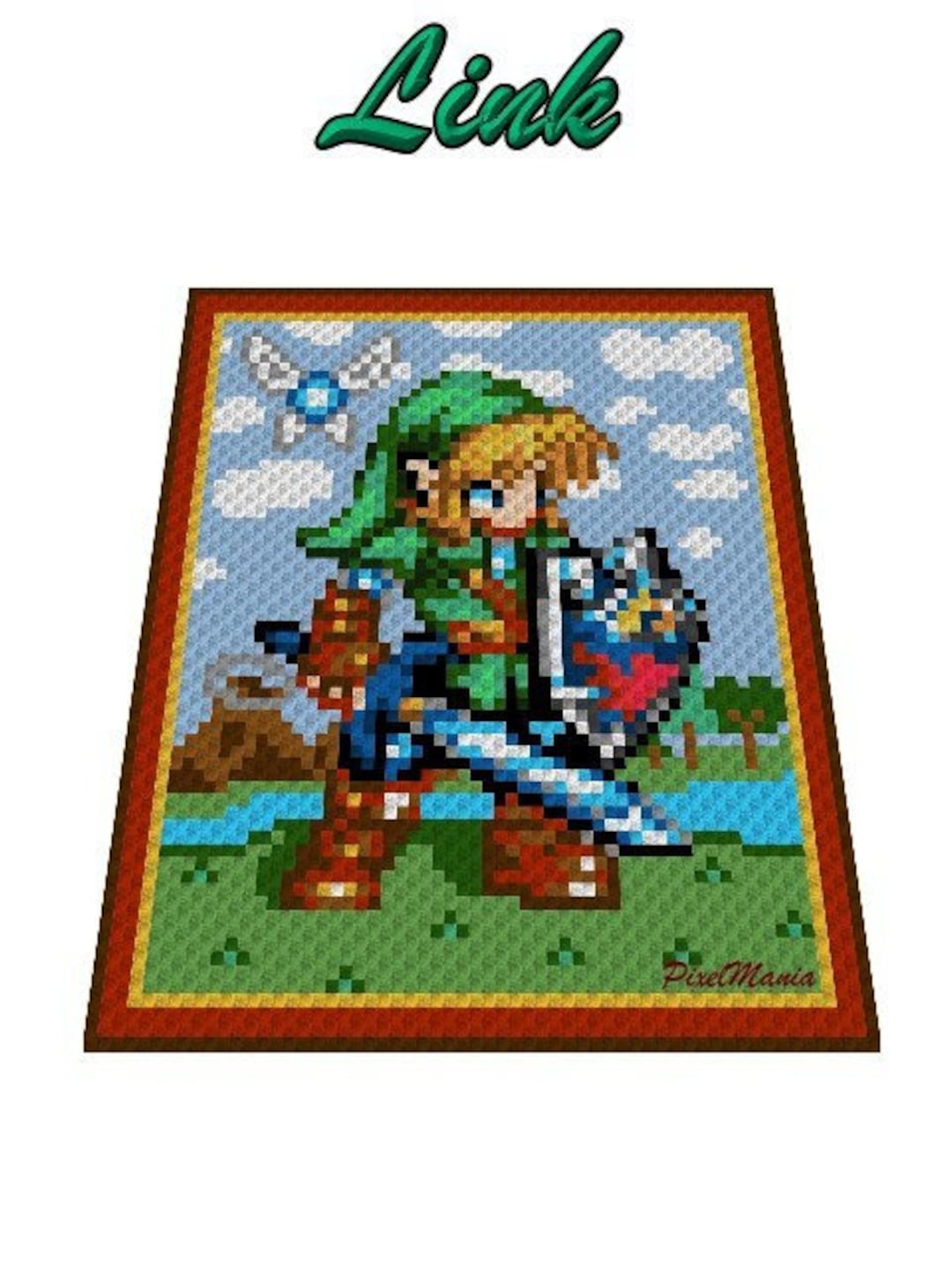 LINK - the Legend of Zelda Inspired Graph for C2c Crochet Blanket ...