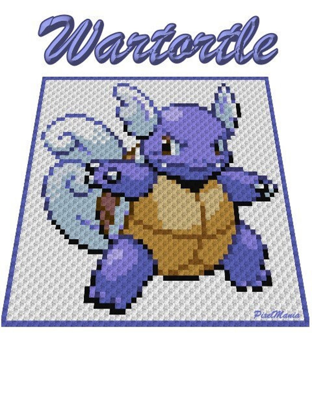 WARTORTLE POKÉMON Inspired Graph for C2C Blanket - Etsy