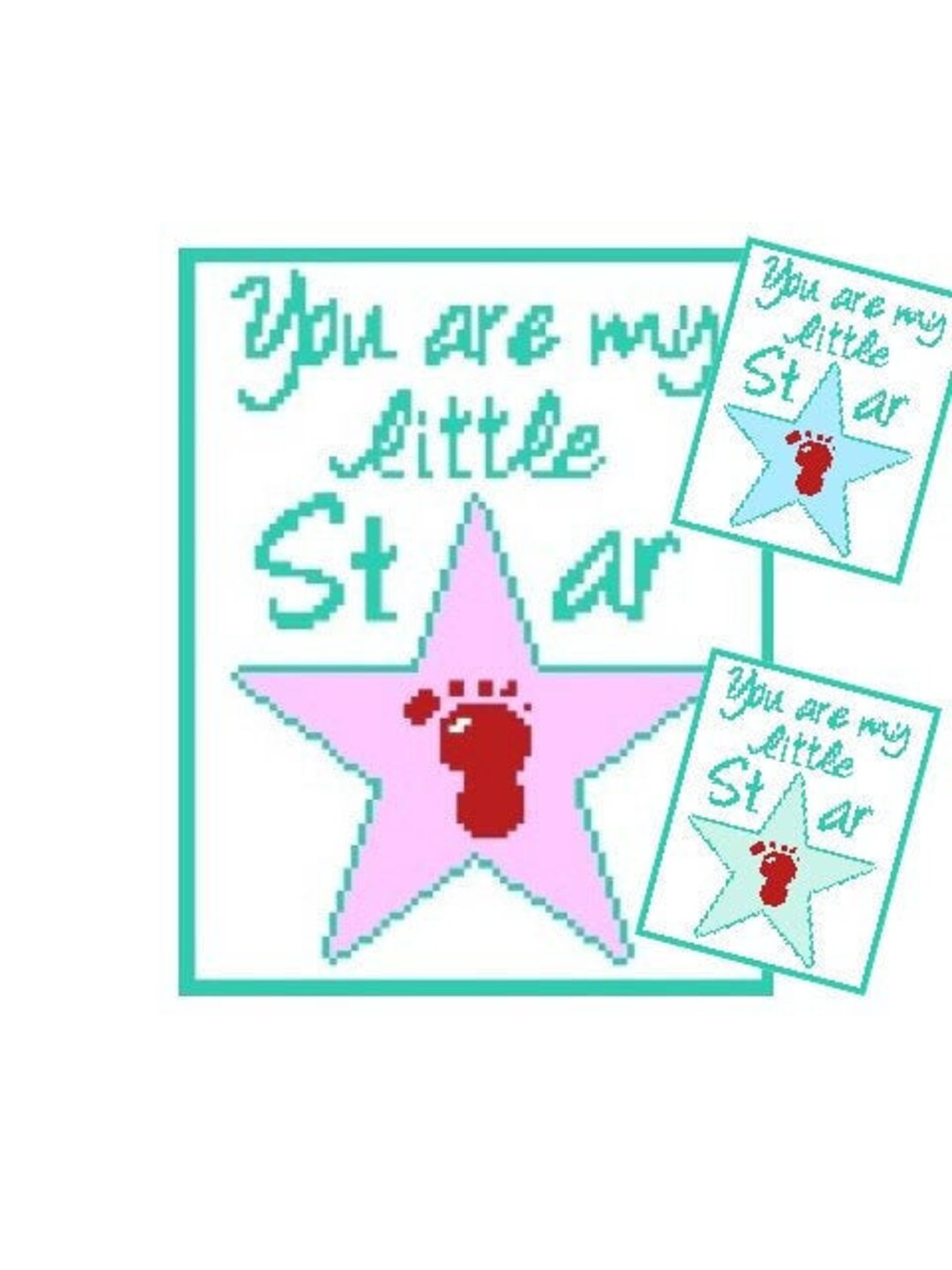 You Are My Little STAR Crochet Graph for Blanket, SC, Written & Color ...