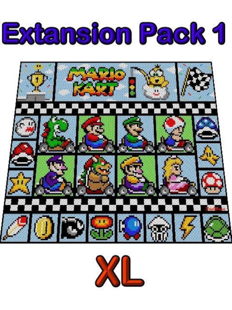 BUNDLE - Mario KART XL Blanket - Super Mario Inspired Graph for Throw ...