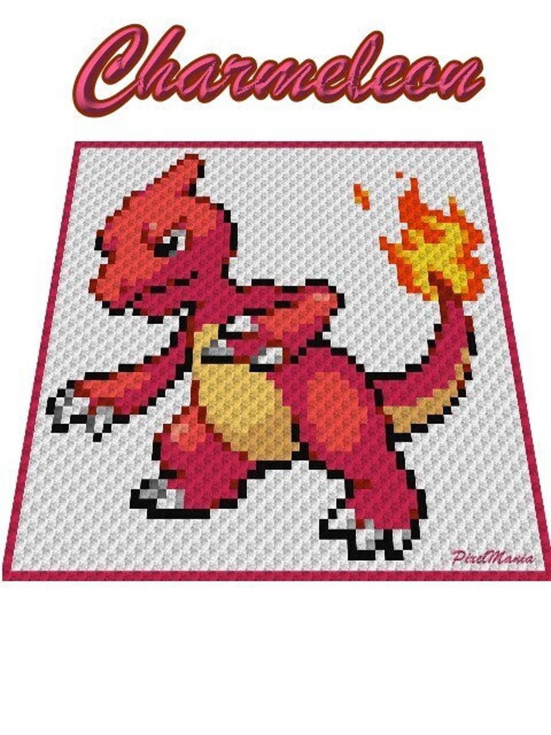 CHARMELEON - POKÉMON Inspired Graph for C2C Blanket - Etsy