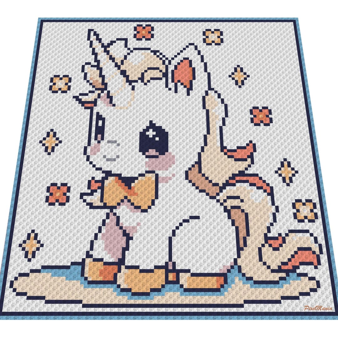 LITTLE UNICORN - Graph for C2c Crochet Blanket - Etsy