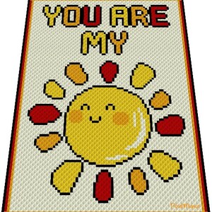 SUN - You Are My SUNSHINE - Crochet Graph for Blanket, C2C, Written ...