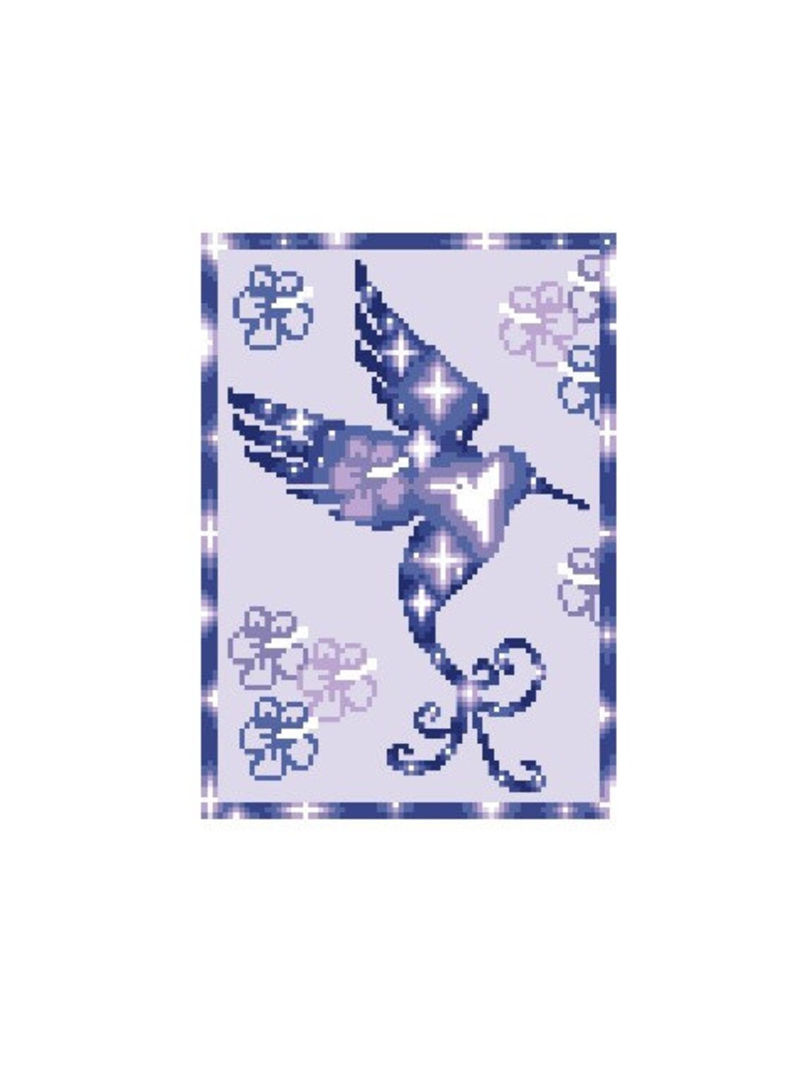 HUMMING BIRD SILHOUETTE - Graph for Crochet C2c Blanket, C2C, Written ...