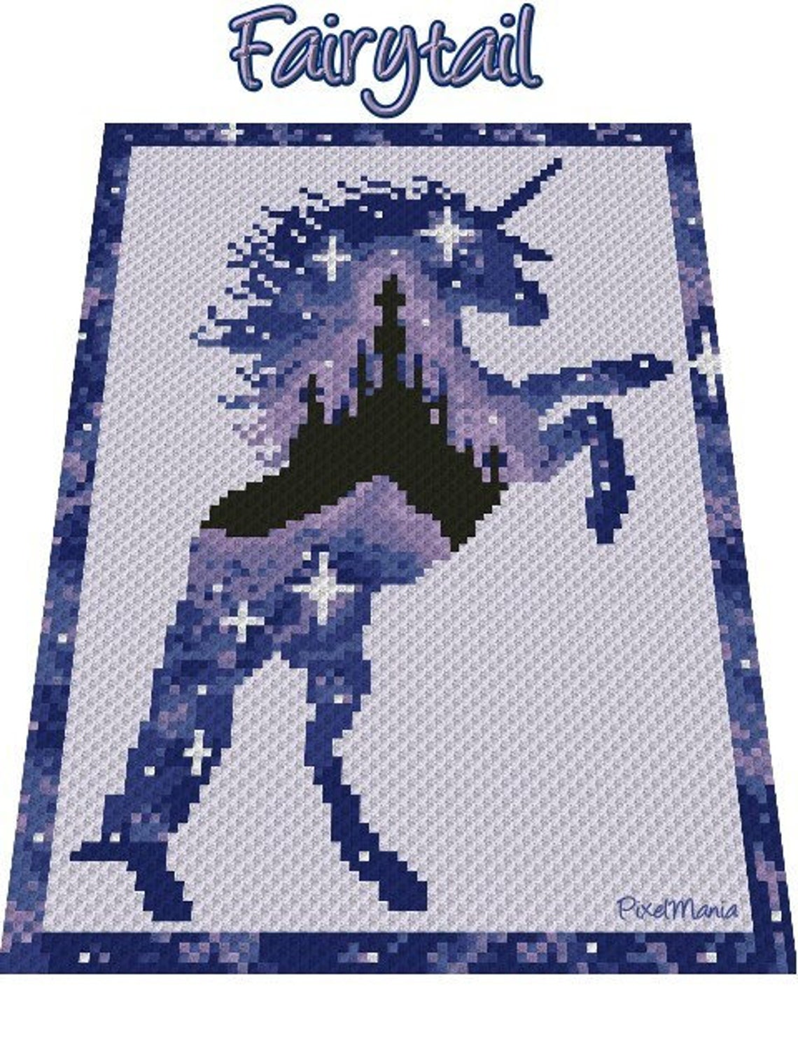 FAIRYTAIL - Graph for Crochet C2c Blanket, C2C, Written & Color Blocked ...