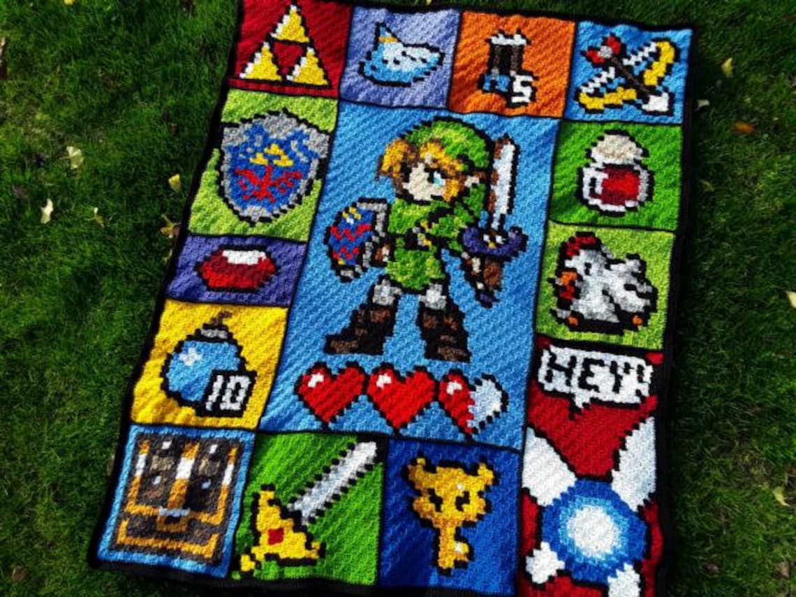 The Legend of Zelda Inspired Graph for Blanket C2C Written | Etsy