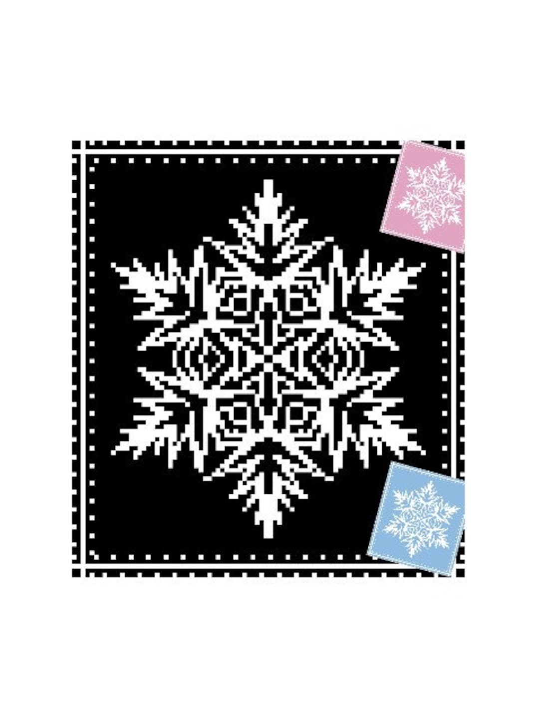 SNOWFLAKE Crochet Graph for Blanket, C2C, Written & Color Blocked ...