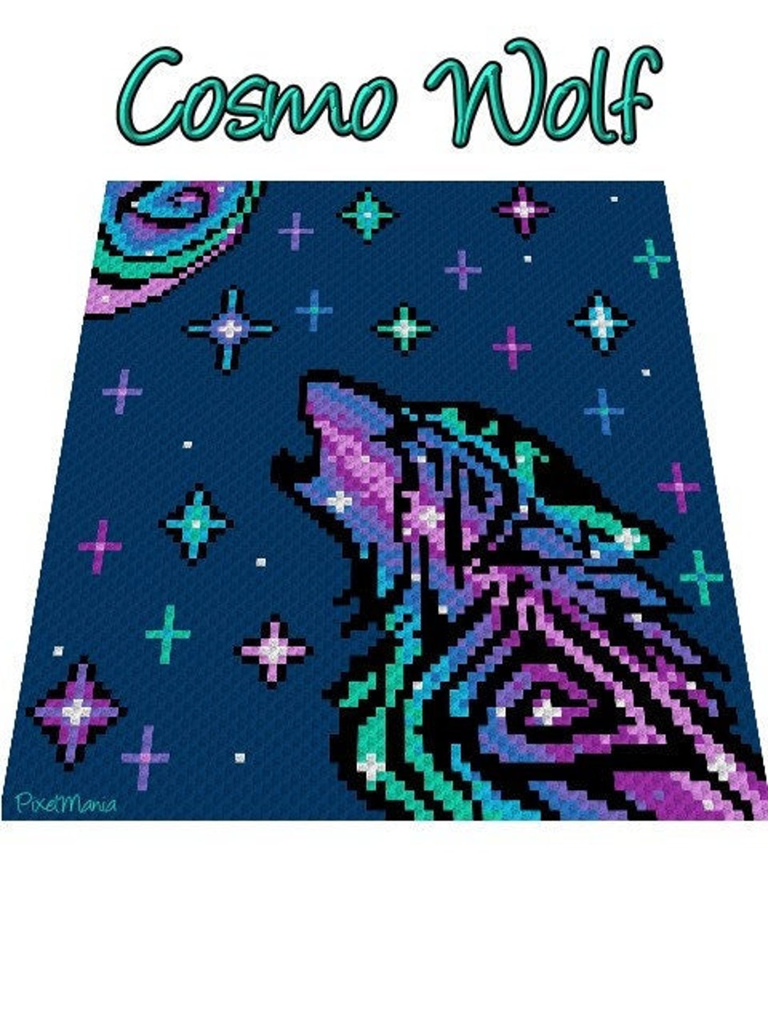 COSMO WOLF - Graph for Crochet C2c Blanket, C2C, Written & Color ...