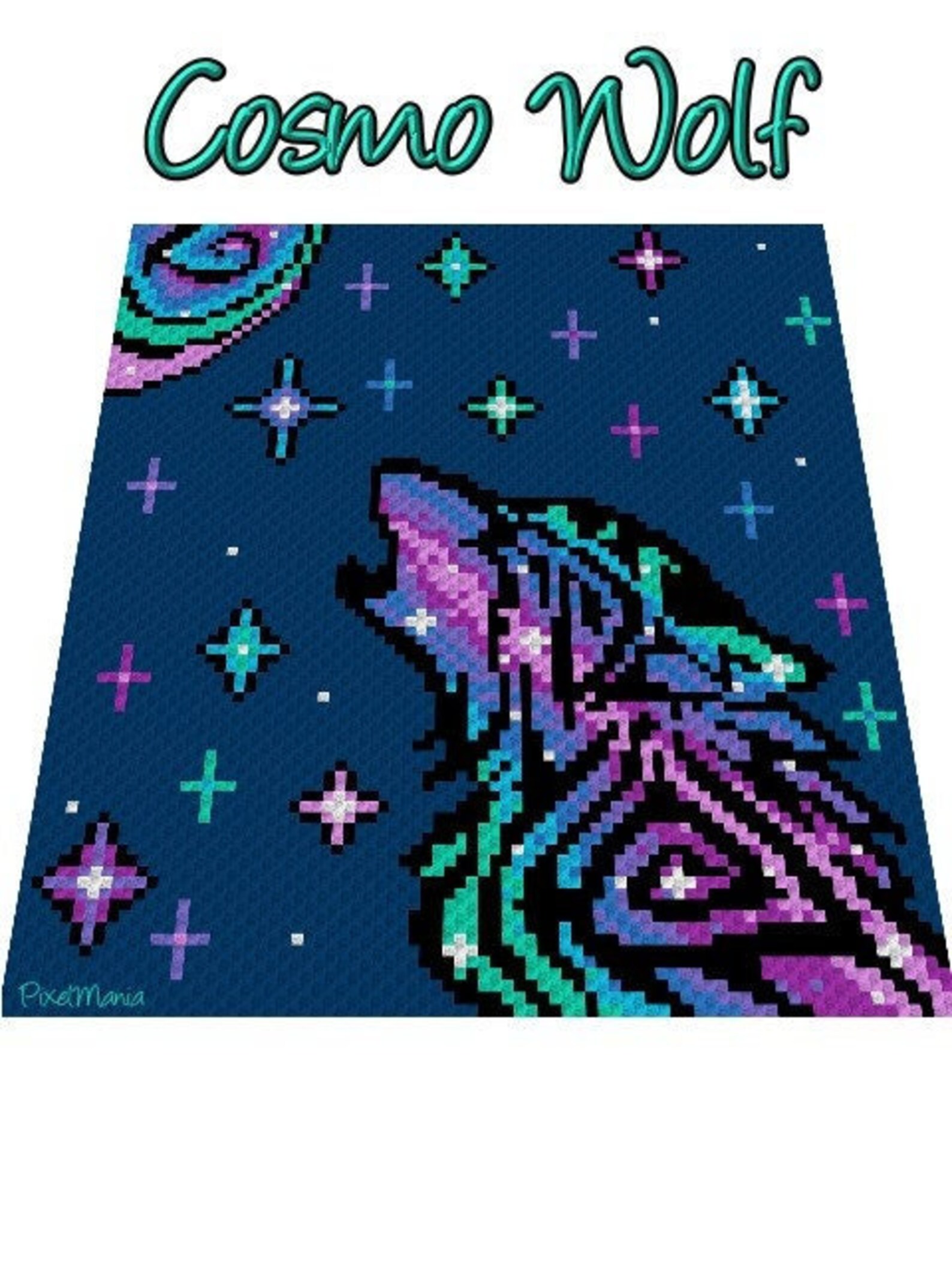 COSMO WOLF Graph for Crochet C2c Blanket C2C Written & | Etsy