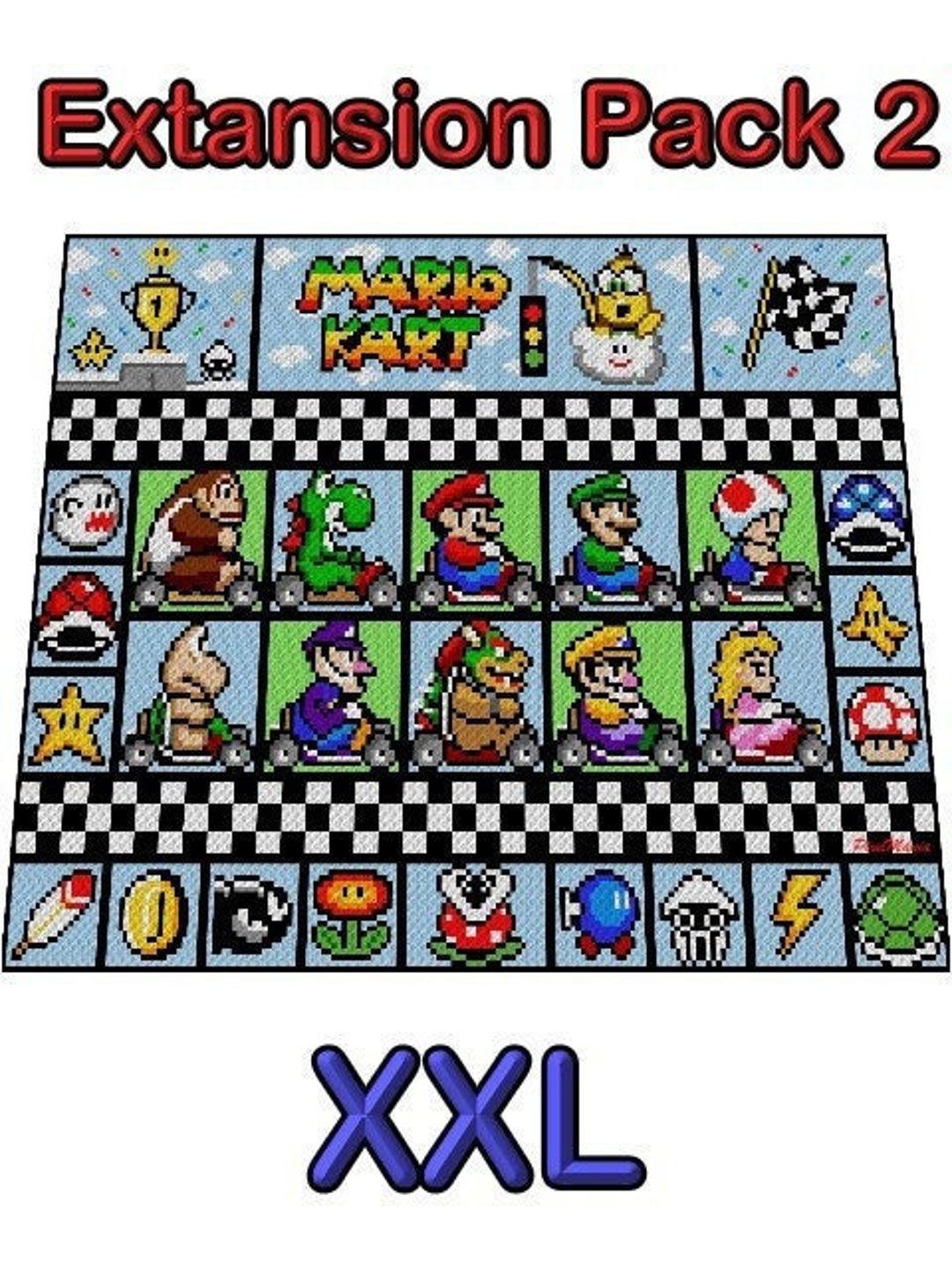 Extansiion Pack 2 MARIO KART XXL Blanket Super Mario - Etsy