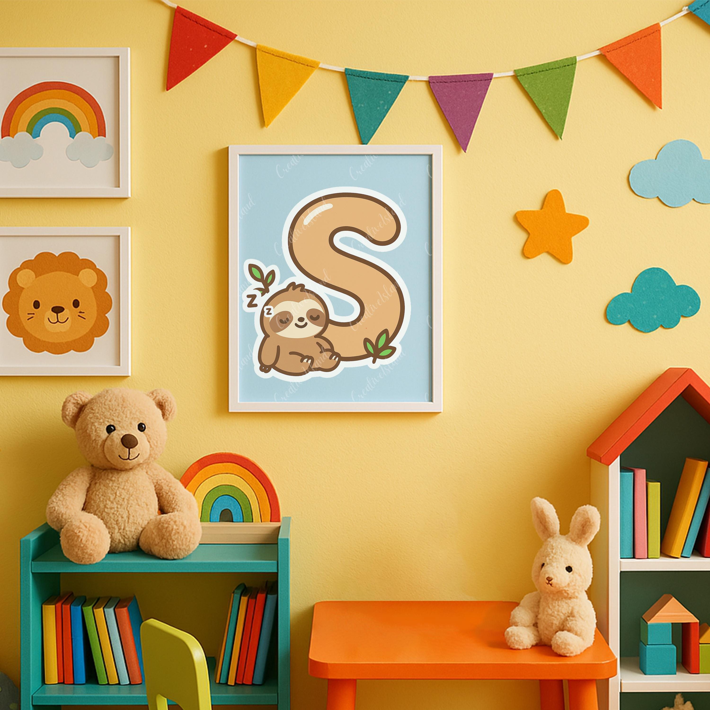 Cute Kawaii Animal Alphabet A-Z PNG Clipart, 26 Letters, ABC Learning ...