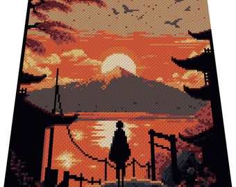 JAPANESE CHERRY TREE Graph for C2c Crochet Blanket - Etsy