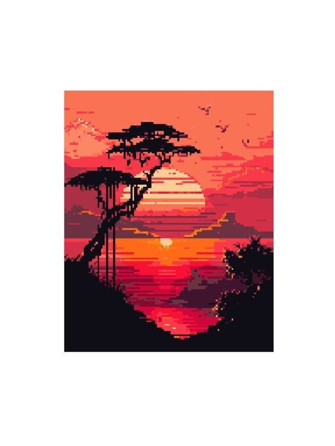 SUNSET - Graph for Sc Crochet Blanket - Etsy