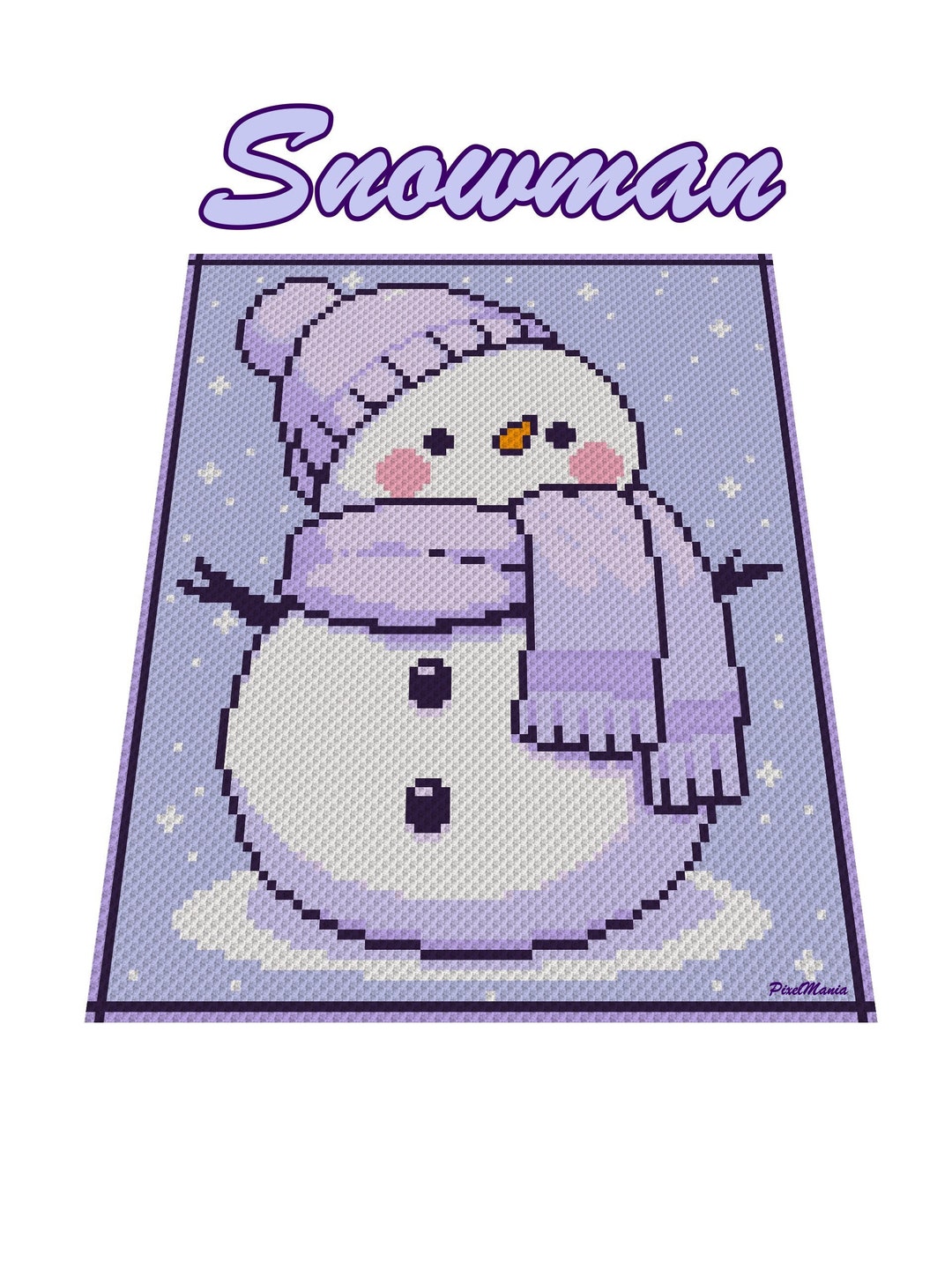 SNOWMAN - Graph for C2c Crochet Blanket - Etsy