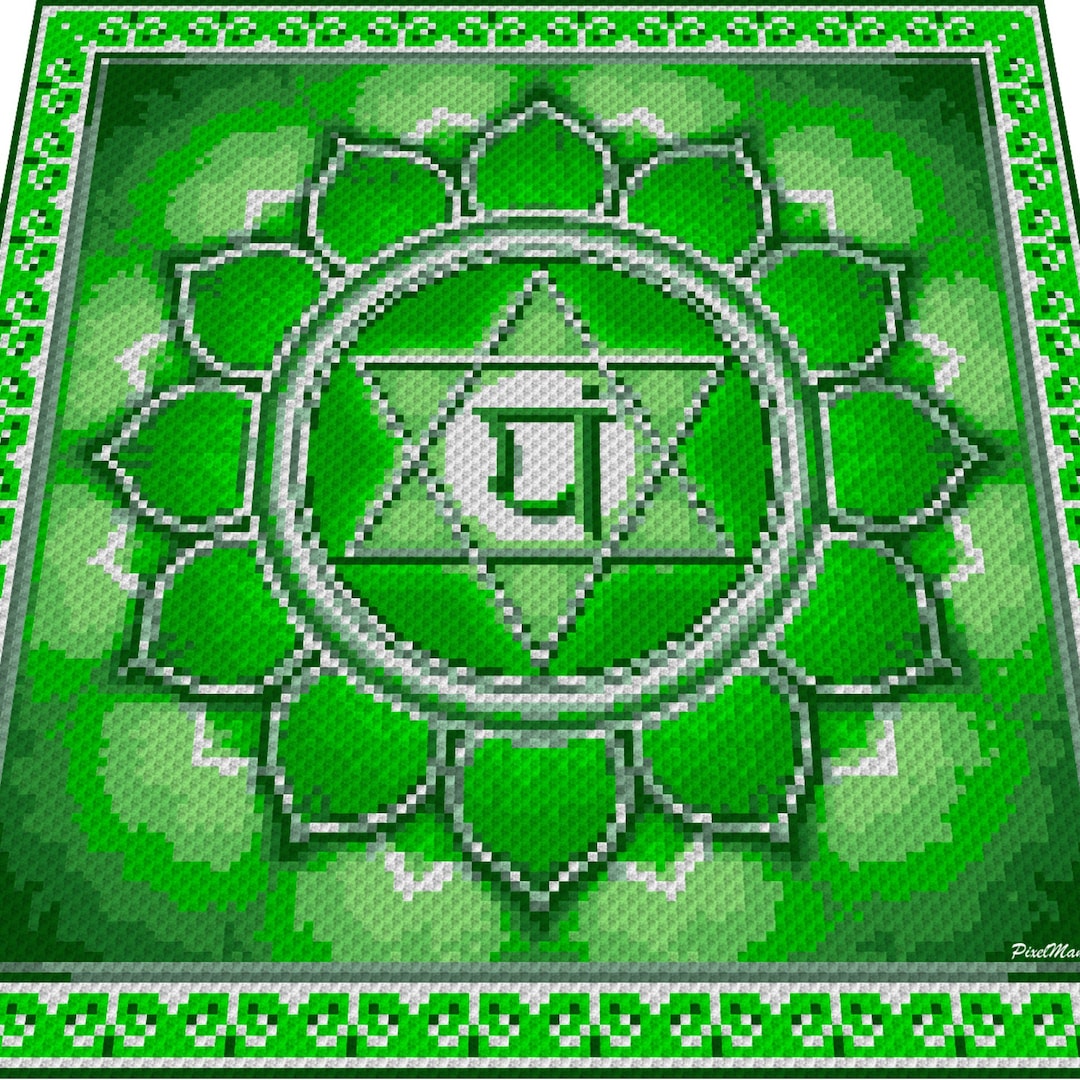 ANAHATA - Heart Chakra - Graph for Crochet C2c Blanket, Written & Color ...
