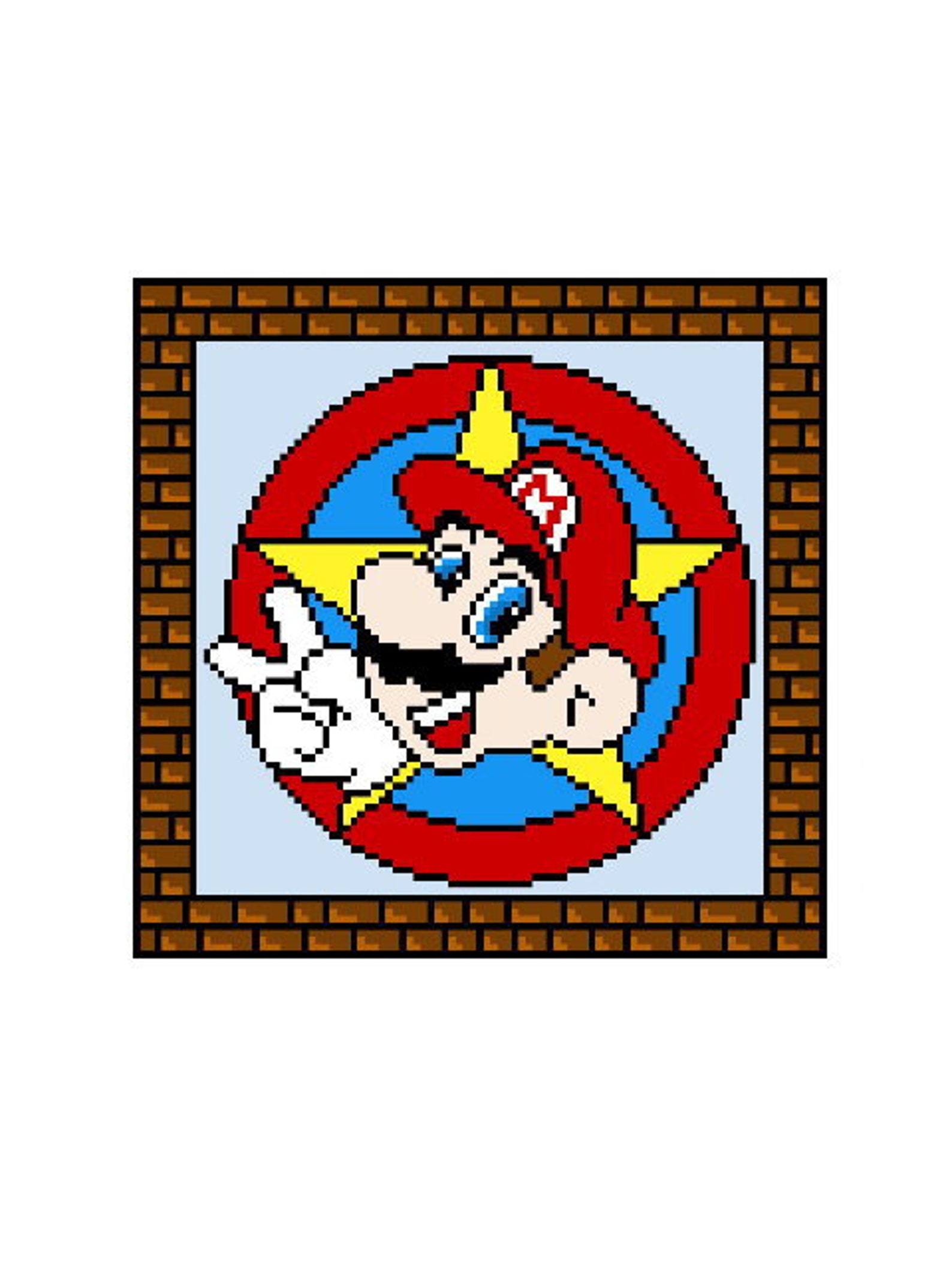 SUPER MARIO STAR C2c Graph - Etsy