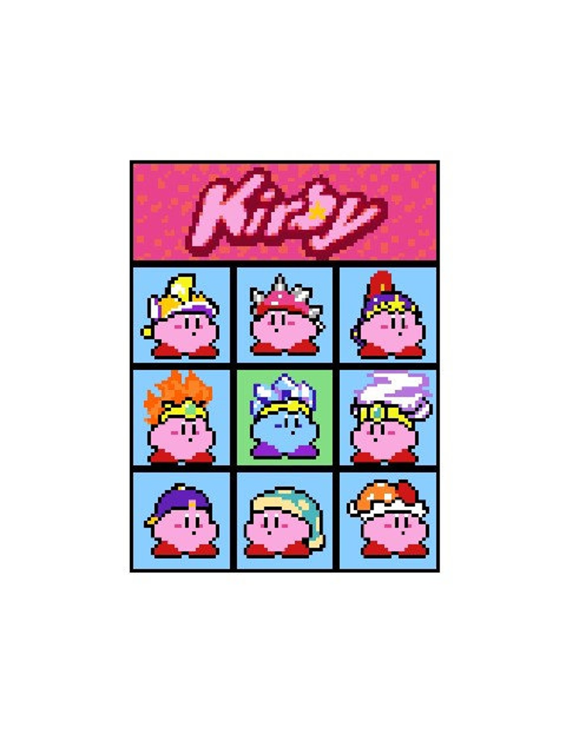 KIRBY Inspired Graph for C2c Crochet Blanket or Pillows | Etsy