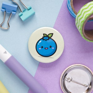 Kawaii Fruit Button Pin Badge Set #1 - 37mm - Funny Pins, Cute Pins - Etsy