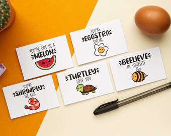 Blank Mini Animal Kawaii Cards Pack of 5 With Envelopes Blank | Etsy