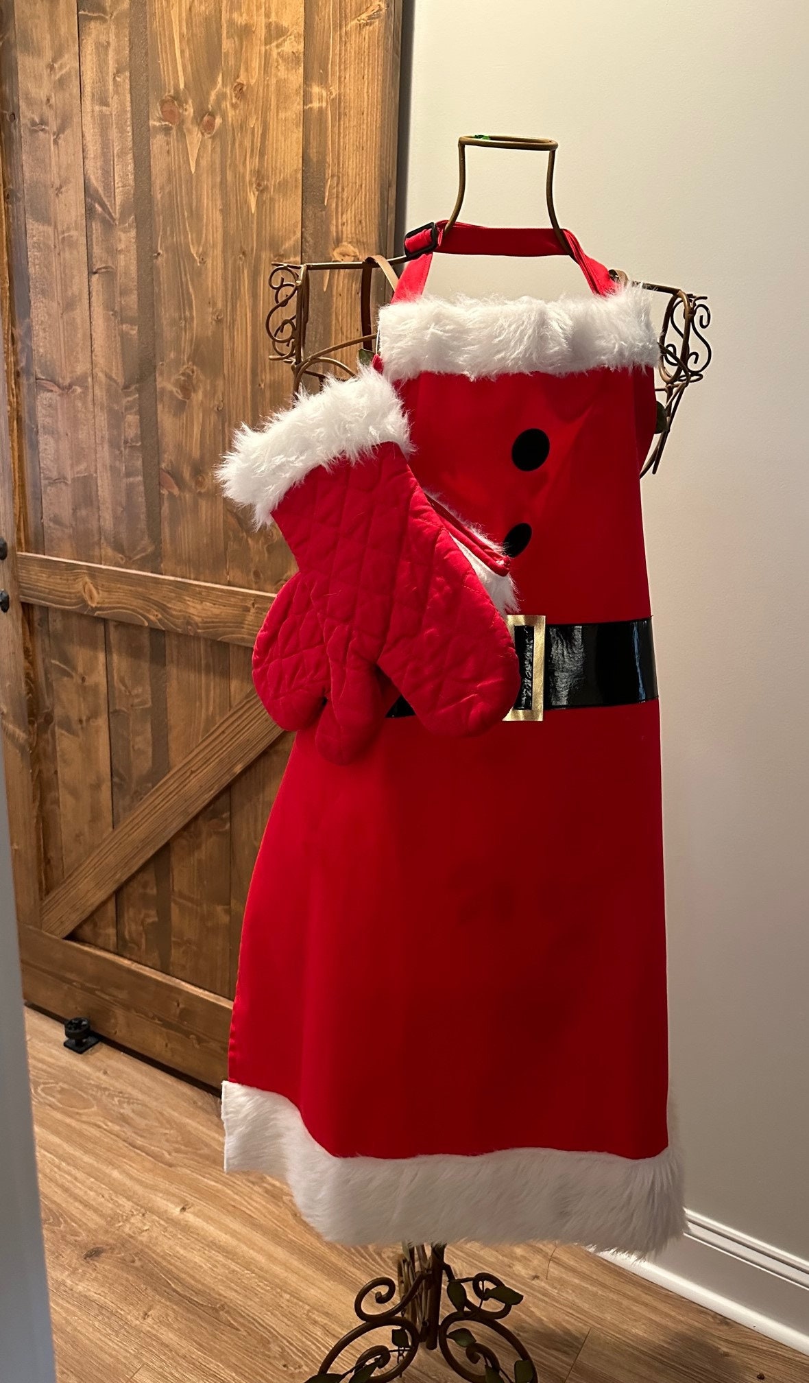 Christmas Red Santa Apron - Etsy