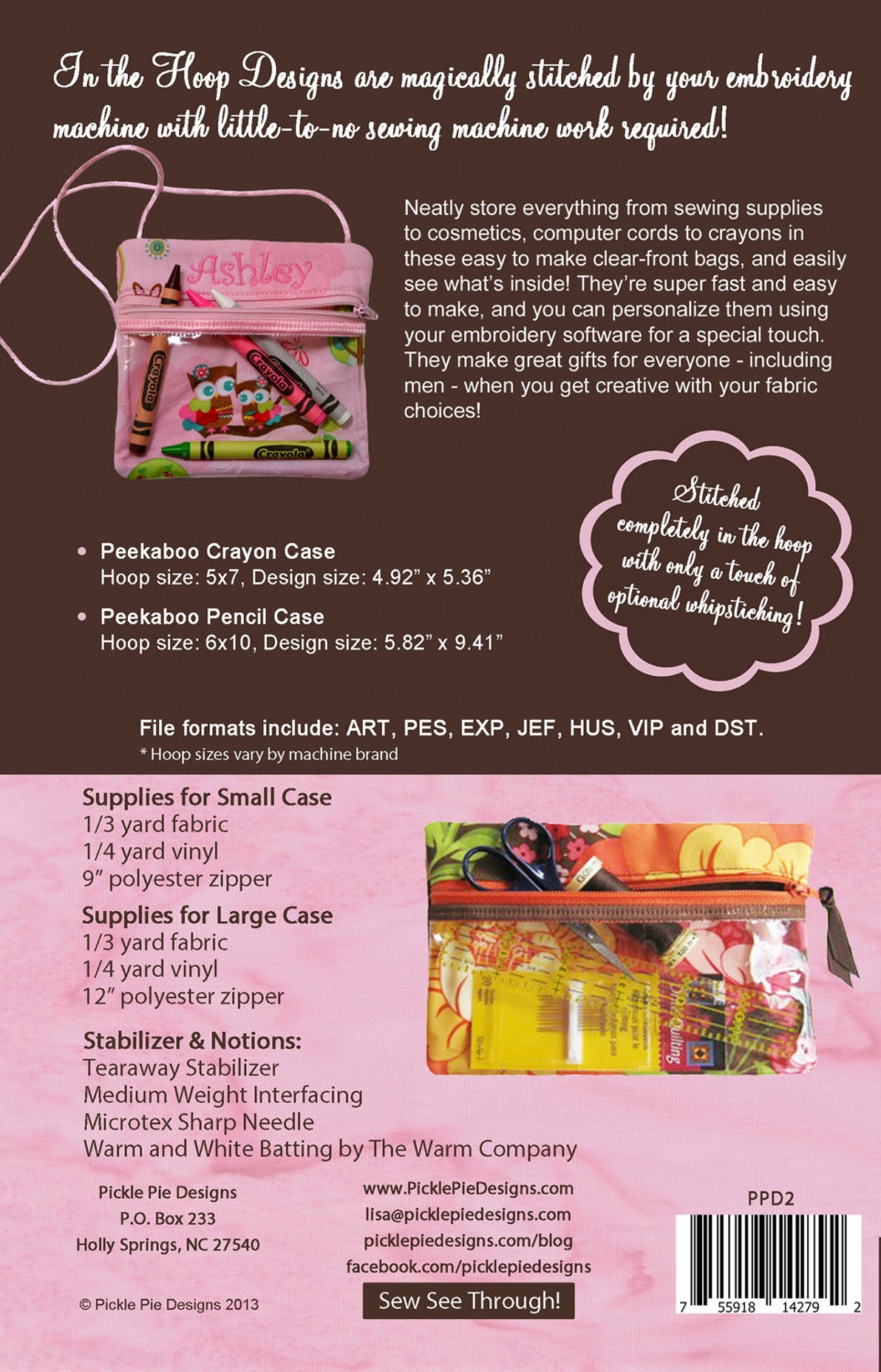 Embroidery Machine: Pickle Pie Designs Peekaboo Collection - Etsy