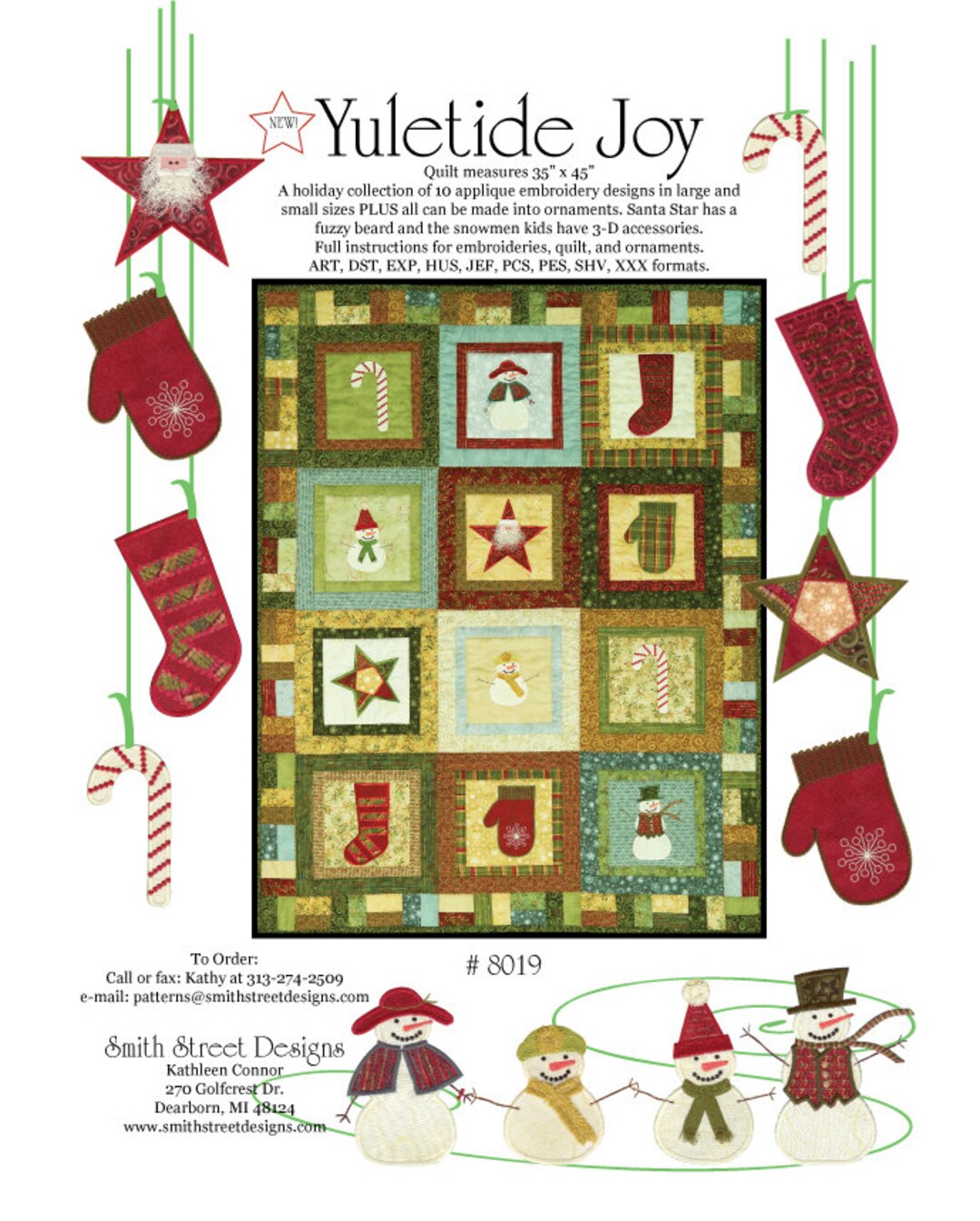 Embroidery Machine: Smith Street Design, Yuletide Joy Pattern 8019, by ...