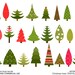 Christmas tree clip art for Personal and Commercial use | Etsy