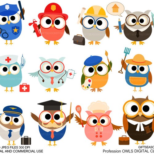 Chef Owls Digital Clip Art for Personal and Commercial Use - Etsy