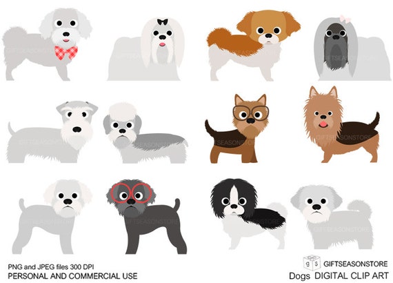 Dogs and Friends clip art part 8 for Personal and Commercial | Etsy