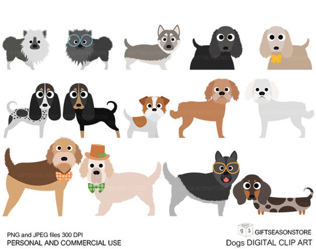 Dogs and Friends Digital Clip Art Part 11 for Personal and Commercial ...