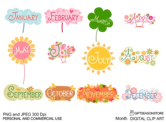 October Month Clip Art