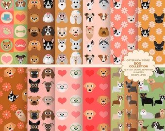 Dog Digital Paper Dog Digital Backgrounds Part 1 INSTANT | Etsy