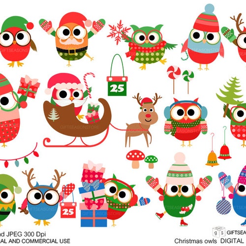 Thanksgiving Owls Digital Clip Art for Personal and Commercial - Etsy