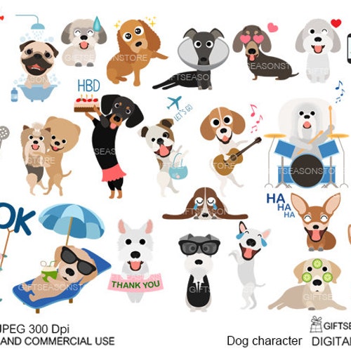 Puppies Digital Clip Art Part 1 for Personal and Commercial - Etsy