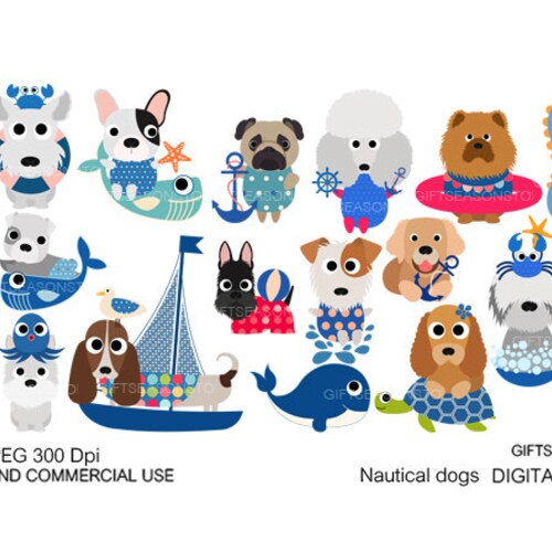 Valentine Dogs Clip Art for Personal and Commercial Use - Etsy