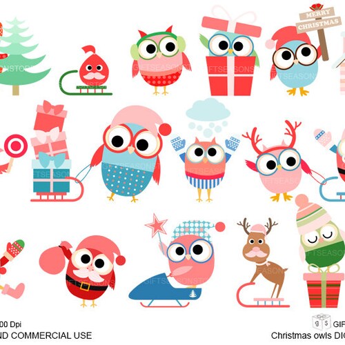 Thanksgiving Owls Digital Clip Art for Personal and Commercial - Etsy