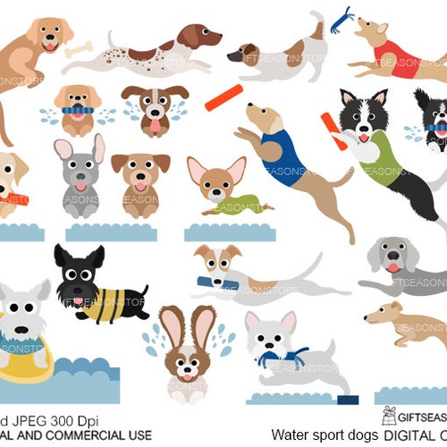Puppies Digital Clip Art Part 1 for Personal and Commercial - Etsy