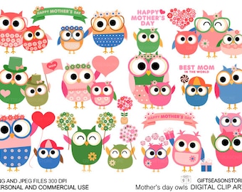 Chubby Owl Digital Clip Art for Personal and Commercial Use | Etsy