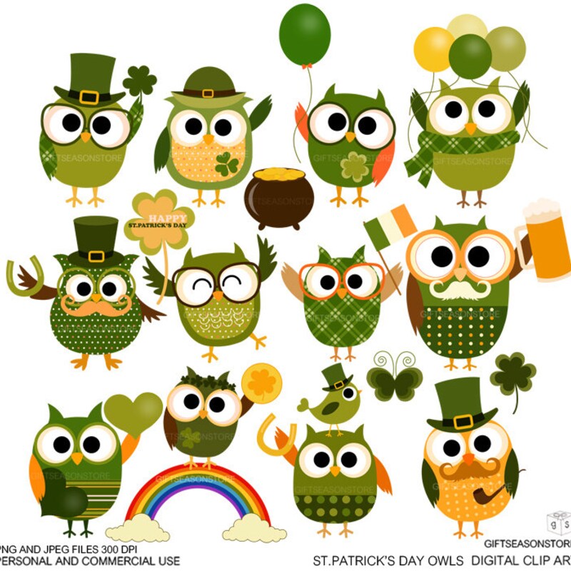 St Patricks Day Owl - Etsy