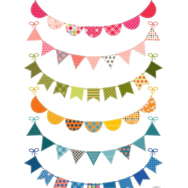 Bunting Clip Art - Etsy