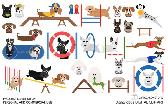 Dog Agility Cartoon