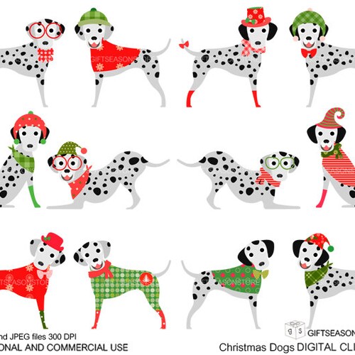 Holiday Dogs Digital Clip Art for Personal and Commercial Use - Etsy