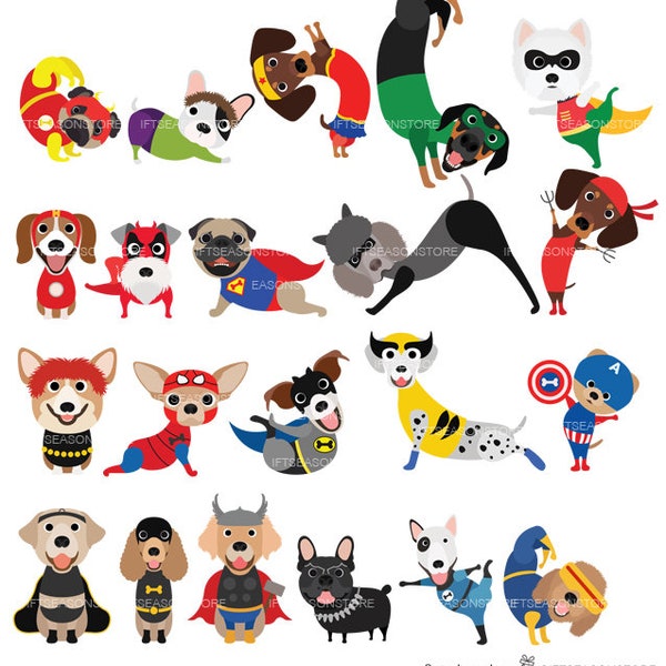 Super Hero Clip Art - Etsy