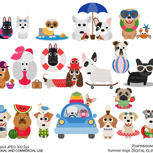 School Dogs Digital Clip Art for Personal and Commercial Use - Etsy