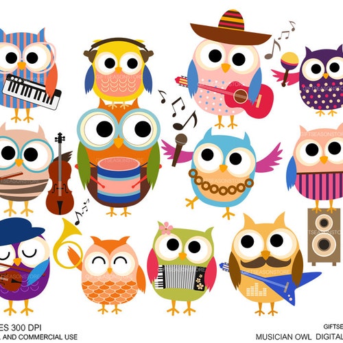 CLIP ART Owls for Commercial and Personal Use - Etsy