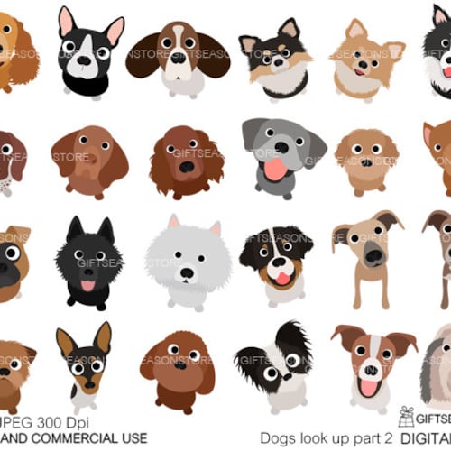 School Dogs Digital Clip Art for Personal and Commercial Use - Etsy