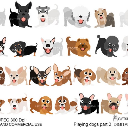 School Dogs Digital Clip Art for Personal and Commercial Use - Etsy