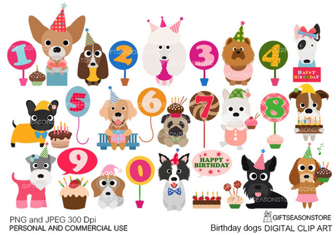 Puppy Dog Birthday Clipart